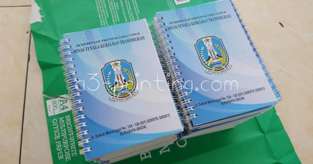 Blocknote / Notes jilid spiral A5 - A3 Printing